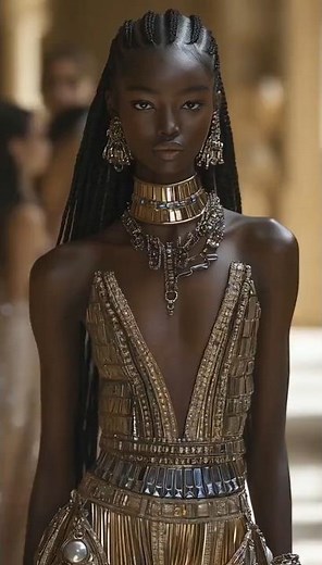 Exquisite Gold-Embellished Gown Showcase #fashion #elegance #goldgown