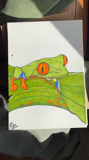 Agalychnis callidryas - Red Eyes Tree Frog #frog #drawings #sketchbook #nature #art #drawingedit