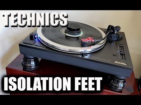 TECHNICS SL-1200G, 1210G, GAE, GR TURNTABLE HEIGHT ADJUSTABLE SORBOTHANE AUDIOPHILE ISOLATION FEET