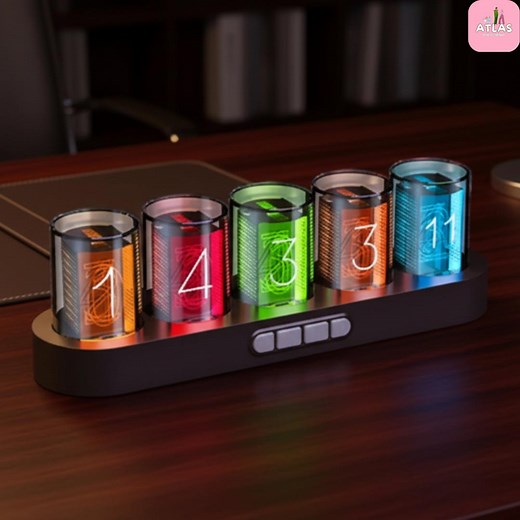 Retro Nixie Tube Clock: RGB LED Steampunk Desk Decor - Etsy