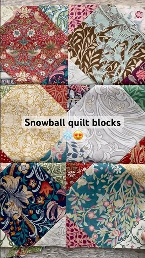 The perfect scrappy quilt pattern - ‘snowball’ quilt blocks