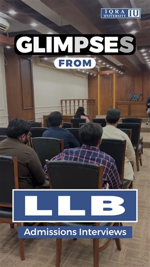 Sneak peek into our LLB Admission Interviews — the first step towards shaping tomorrow’s legal leaders. 💼✨⁣ ⁣ #IqraUniversity #LLBAdmissions #FutureLawyers #LegalEducation | Iqra University - IU