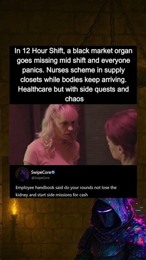 In 12 Hour Shift (2020), a missing kidney triggers a wild hospital scramble.