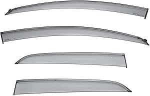 WellVisors Window Visors Wind Deflectors Compatible with Ford Ecosport 2018-2022 with Black Trim Rain Guards 3-847FD022