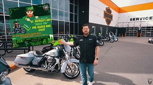 TOMORROW is The St. Patrick's Day "Green Tag" Event!! ☘️ 🏍️ We're going green, and it's not just the free b**r either... We have over 75 pre-owned Harley-Davidsons to choose from, just look for the "Green" tags! 👀 ☘️ Make sure you check out our Motor Clothes Dept, we'll have 20% off "Green" Licensed Motorclothes! Get with one of our girls & they can help you find just the right "green" you're looking for! Free Green B**r, Food Truck, Vendors & Nolan will be here pinstriping too. *Please drink 