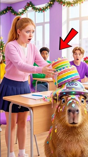 She Bullied a Capybara… So This Cake EXPLODED at Her Party 🎂💥 #capybara