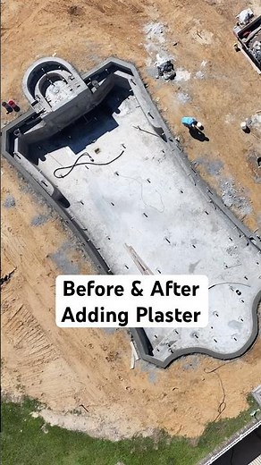 How to apply pool plaster to a massive swimming pool. #pool #plaster #construction