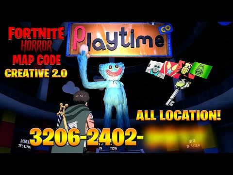 Poppy Playtime Huggy Wuggy Horror Nightmare Creative 2.0 Map Code In Fortnite (Key & Color Location)