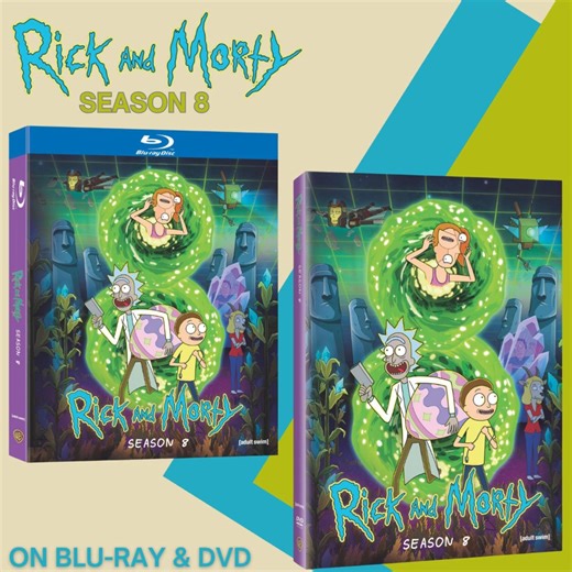 #RickandMorty Season 8 is now on Blu-ray and DVD! Rick and Morty is back for Season 8! Life has meaning again! Anything is possible! Look out for adventures with Summer, Jerry, Beth, and the other Beth. Maybe Butter Bot will get a new task? Whatever happens, you can’t keep Rick and Morty down for long. People have tried! | Studio Distribution Services - Canada | Facebook