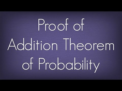 Proof Of Addition Theorem Of Probability / Maths Probability