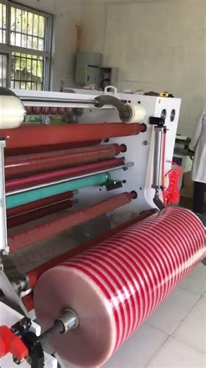 Printing printed adhesive BOPP packing tape roll manufacturing machine slitting cutting machine line