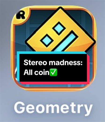3 coins in Stereo Madness? Watch closely and learn the fastest routes! 💎⚡ Master the first level like a pro. #GeometryDash #StereoMadness #GDCoins #GamingTips #ProPlays
