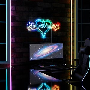 Kingdom Hearts Neon LED Wall Decor Sign, Rainbow Multi Colors Night Light Atmosphere Sign, Christmas Gift - Etsy