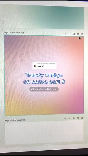 Reply to @jycelinn gradient tutor on canva #samasamaberkarya #kelastekno #canva #design