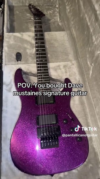 Discover Dave Mustaine's Signature Purple Glitter Guitar