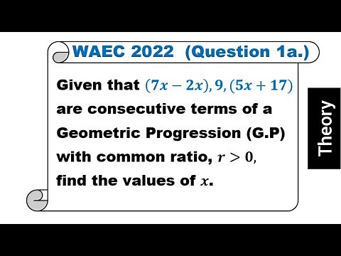 WAEC 2023: (Q. 1a) | 2022 WAEC Mathematics Past Question and Answers | Theory | Trending video