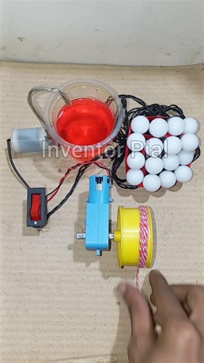 I Tried To Powering 16-RGB Light & Mini Water Pump With Metal Gear Motor #project #dcmotor #tech