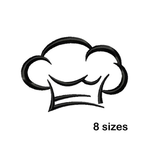 Chef Hat Machine Embroidery Design, Kitchen Cooking, Instant Download - Etsy