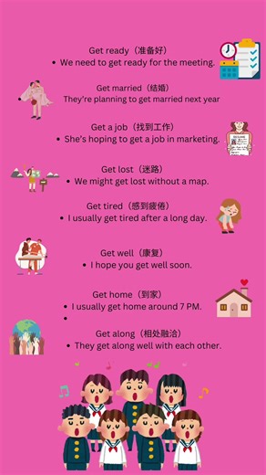 Collocation with get 英语固定搭配 get的固定搭配#english #英語 #英語學習 #英语 #英語口語