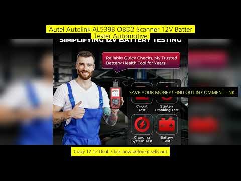 Autel Autolink Al539B Obd2 Scanner 12V Batter Tester Automotive Analyzer Dc Ac