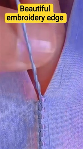 beautiful simple edge embroidery tutorial #tutorial #embroidery