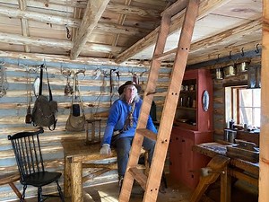 No More Falling out of the Sleeping Loft - Pioneer Life Circa 1750|Wooden Ladder|Open Hearth Cooking
