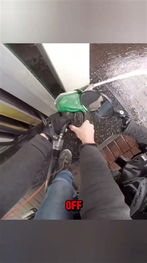 Pump Malfunction Horror! Why This Biker Had to Pay Anyway! #gasstation #biker #fail