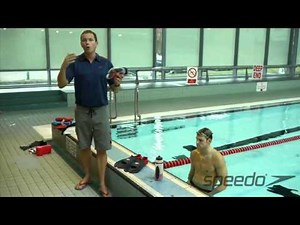 Swim workout using the Speedo Biofuse finger paddles