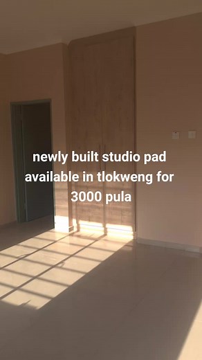 newly built studio pad available in tlokweng for P3000 contact 74346337 App 77859623 location: choppies border gate mall #thelistmarketing