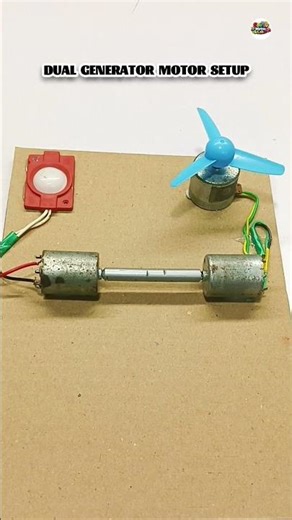 Dual Generator Motor Experiment | High Speed String Power Electricity Test