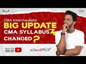 CMA Inter Syllabus Changed 2026? Full ICMAI Update & Exam Impact! #LearnwithMSR