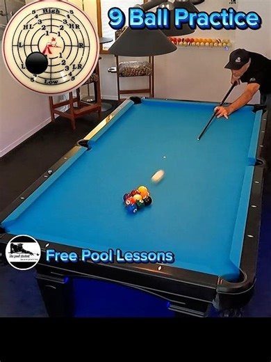 Draw cut break w/tip locator (Free Pool Lessons)