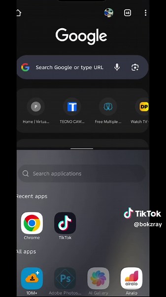 Split Screen Feature on Tecno Spark Go 2024