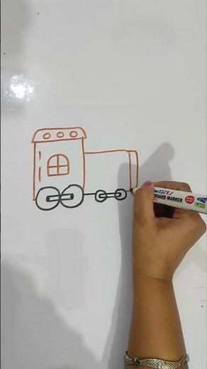 How to Draw a Train ||Steam Engine Drawing for Beginners🚂 ||Simple Locomotive Sketch ‪@NehuArtZone‬