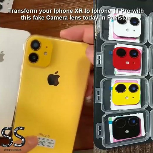 Fake iphone XR to iphone 11 camera sticker Online Pakistan - Pre Order only
