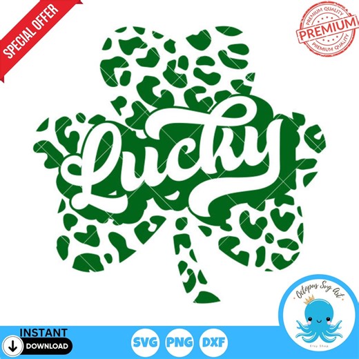Leopard Print Clover SVG: Lucky Shamrock, St. Patrick's Day (digital Download) - Etsy Canada