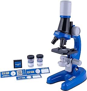 Explore One 100x-1200x Children’s Microscope Set for Kids Ages 6 Years Old and Up Great for STEM Education and Sparking Childrens Interest in Discovering The Microscopic World