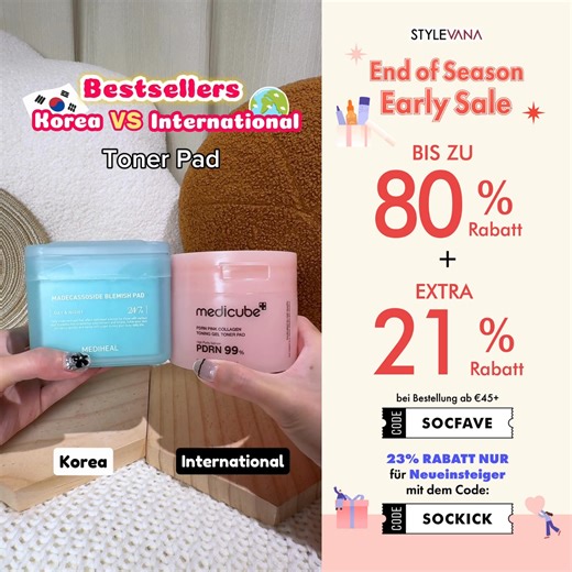 🛍️ Die Saison mag enden, aber deine Ersparnisse beginnen gerade erst! 🙆🏻‍♀️ Alle Kunden: Verwenden Sie den Code [SOCFAVE] für EXTRA 21 % Rabatt auf Bestellungen ab €45 ! ⚡️ Erhalten Sie EXTRA 18 % Rabatt ohne Mindestbestellwert 🙌🏻 Neukunden erhalten mit dem Code [SOCKICK] ZUSÄTZLICH 23 % RABATT auf alle Bestellungen! 📦 Genieße KOSTENLOSEN Versand bei Bestellungen ab €48 ! MEHR ERFAHREN unter: https://vana.ly/yPxFQo | STYLEVANA