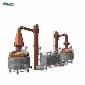 [Hot Item] Whisky Rum Gin Vodka Brandy Spirit Making Machine 300L 500L 1000L Stills Distillery Copper Distillation Equipment