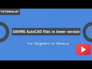 Saving AutoCAD files in older version| lower version | TUTORIAL | How to change AutoCAD save setting