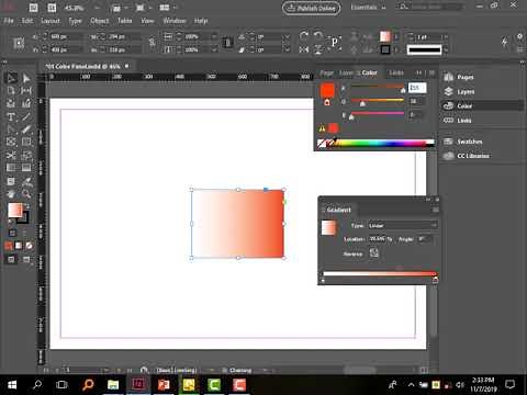 How to Change gradient color in InDesign