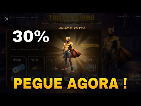 PEGANDO O MISTER PATO NO FREE FIRE ! EVENTO TRILHA TURBO FF ! COMPLETE AGORA !