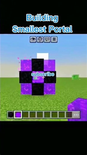 😱🔥 WORLD’S SMALLEST NETHER PORTAL BUILD IN MINECRAFT #MINWCRAFT #SMALLESTPORTAL #NETHERPPRTAL
