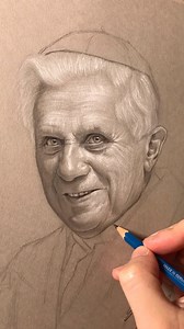 9.2K views · 626 reactions | Little portrait of Papa Benedetto XVI #drawing #dibujo #portrait #portraiture #papabenedictoxvi #papabenedettoxvi #ratzinger ##disegno #vatican #vaticano #edoardolafrancesca | Edoardo La Francesca - Artist | Facebook