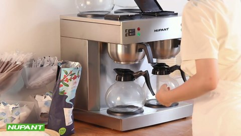 Dual Drip Commercial Coffee Maker, 200 Cup/hour, 7.2L Pour Over Coffee Machine with 4 Glass Carafe and 4 Warmers, Stainless Steel Double Coffee Brewer Staition for Restaurant and COFFEE Bar