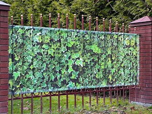 Garden Art Outdoor Privacy Screen, Print Green Ivy, Outdoor Privacy, сustom Fence Screen, Patio Screen, Green Backyard With Pool Patio Fence - Etsy UK
