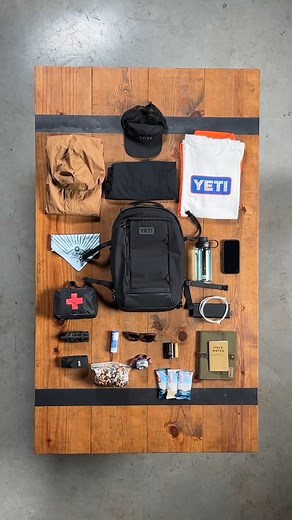 YETI on Instagram: "PACKED: Crossroads® 27L Backpack. Packing for a day on the trails. #BuiltForTheWild"