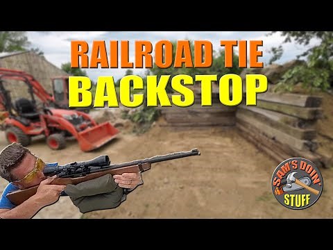 Railroad Tie Backstop For Shooting Range