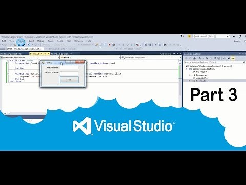 Visual Studio 2015 | Addition Subtraction and simple calcutations | Part 3