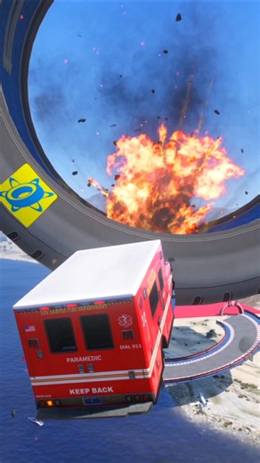 Spiderman Ambulance Epic Ride Fails in Gta5 🤯